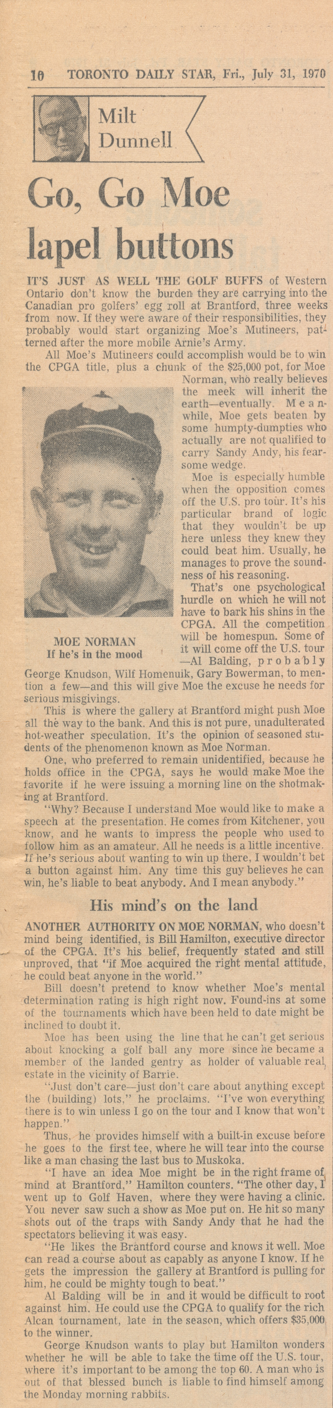 Go, Go Moe Lapel Buttons 1970