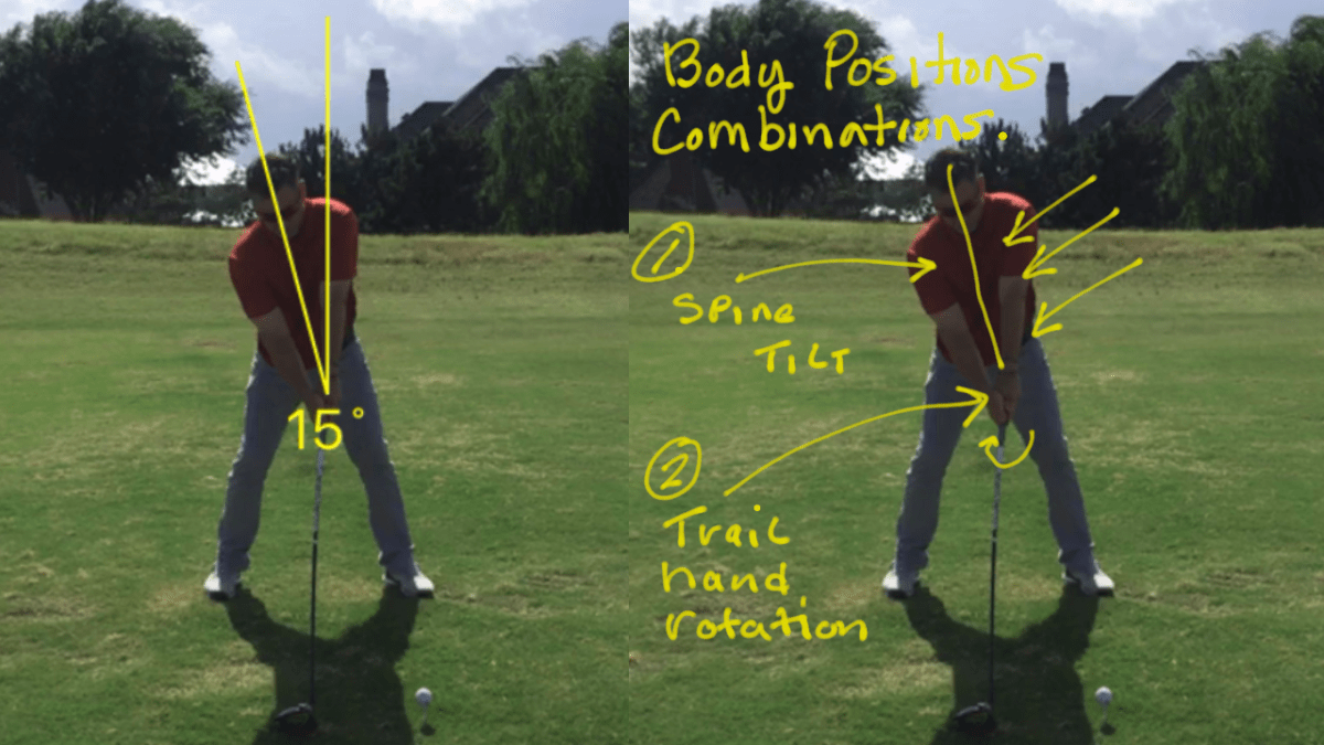 Combination: Body Tilt and Trail Hand Position = Single Plane Alignment